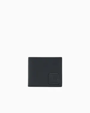 Armani Exchange Minimal Wallet With Hammered Texture - Black