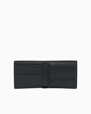 Armani Exchange Minimal Wallet With Hammered Texture
