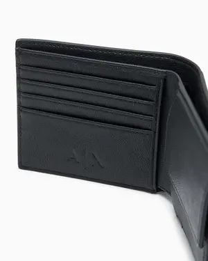 Armani Exchange Minimal Wallet With Hammered Texture