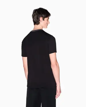 Armani Exchange Slim Fit T-shirt In Technical Fabric - Black