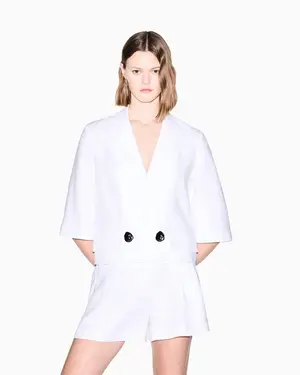 Armani Exchange Linen Twill Fabric Jacket