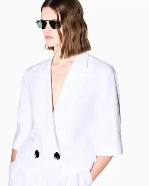 Armani Exchange Linen Twill Fabric Jacket