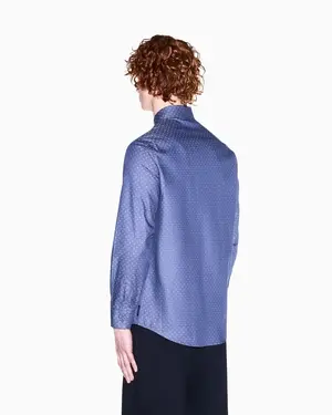 Armani Exchange Yarn-dyed Cotton Jacquard Shirt