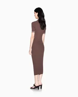 Armani Exchange Long Dress With Cut-out Detail