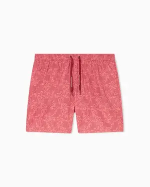 Armani Exchange All-over Graphic Print Swimsuit - Red