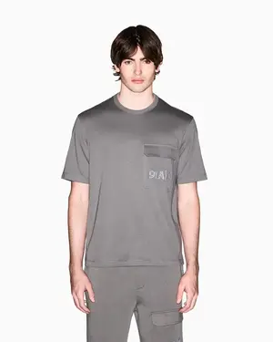 Armani Exchange Regular Fit Cotton T-shirt - Grey