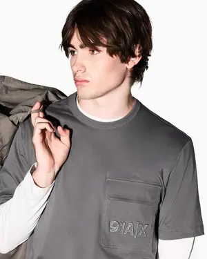Armani Exchange Regular Fit Cotton T-shirt - Grey
