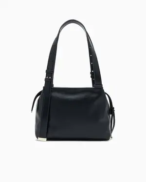 Armani Exchange Shoulder Bag In Technical Fabric - Black