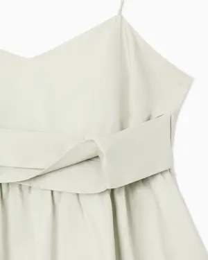 Armani Exchange Chambray Balloon Dress With Knot