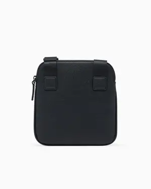 Armani Exchange Textured Crossbody Bag With A Zipper And Adjustable Strap
