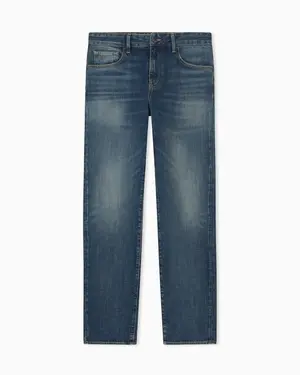 Armani Exchange Slim Fit Stretch Denim Jeans In Classic Wash - Blue