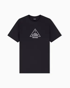 Armani Exchange Regular Fit T-shirt In Classic Cotton Jersey - Black