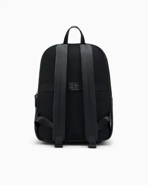 Armani Exchange Minimalist Backpack With Adjustable Straps And Zip Closure