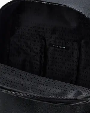 Armani Exchange Minimalist Backpack With Adjustable Straps And Zip Closure