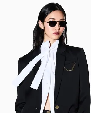 Armani Exchange Lightweight Jacket In Recycled Crepe Satin - Black