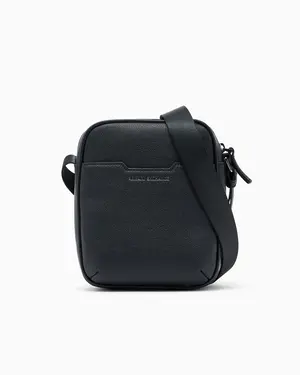 Armani Exchange Crossbody Bag With An Adjustable Strap And Textured Finish - Black
