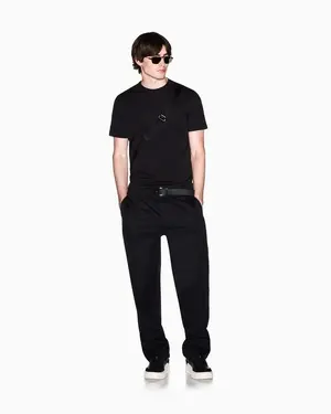 Armani Exchange Regular Fit T-shirt In Basic Cotton Jersey - Black