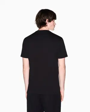 Armani Exchange Regular Fit T-shirt In Basic Cotton Jersey - Black