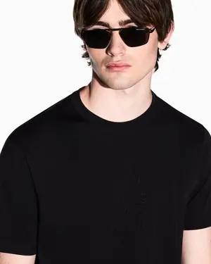 Armani Exchange Regular Fit T-shirt In Basic Cotton Jersey - Black