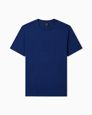 Armani Exchange Regular Fit T-shirt In Basic Cotton Jersey - Blue