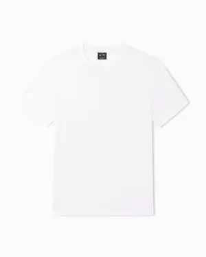 Armani Exchange Regular Fit T-shirt In Basic Cotton Jersey - White