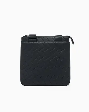 Armani Exchange Crossbody Bag With An Embossed Pattern And A Zip Closure