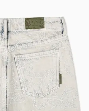 Armani Exchange Relaxed Fit Bleached Denim Jeans With Vintage Effect