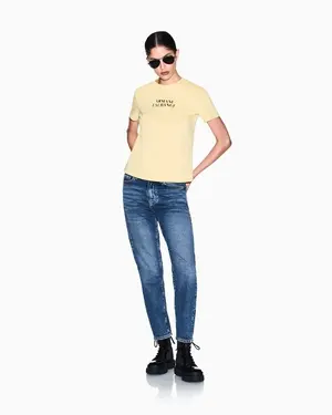 Armani Exchange Boyfriend Jeans In Dark Denim