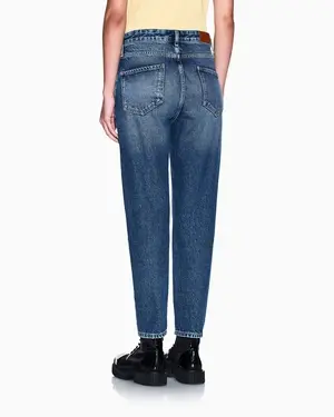 Armani Exchange Boyfriend Jeans In Dark Denim