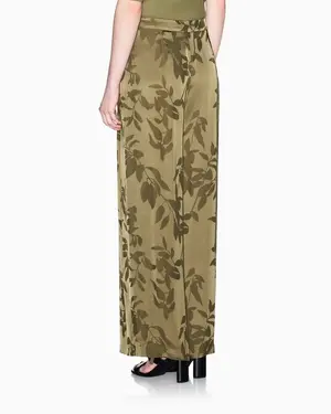 Armani Exchange Jacquard Viscose Palazzo Pants With Geometric Pattern