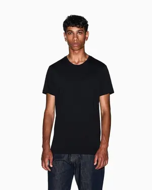 Armani Exchange Slim Fit T-shirt In Pima Cotton Jersey - Black