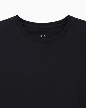 Armani Exchange Slim Fit T-shirt In Pima Cotton Jersey - Black