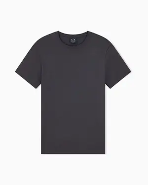 Armani Exchange Slim Fit T-shirt In Pima Cotton Jersey - Brown