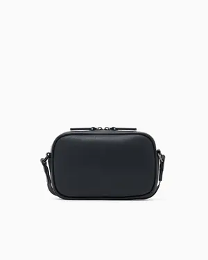 Armani Exchange Textured Crossbody Bag With Zip Closure And Adjustable Strap