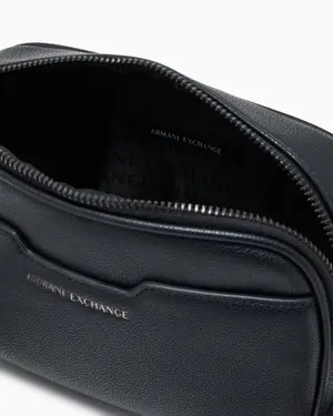 Armani Exchange Textured Crossbody Bag With Zip Closure And Adjustable Strap