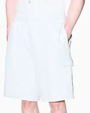 Armani Exchange Light Wash Denim Bermuda Shorts With A Used Effect