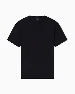 Armani Exchange Slim Fit Mercerized Cotton Jacquard T-shirt - Black