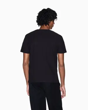 Armani Exchange Slim Fit Mercerized Cotton Jacquard T-shirt - Black
