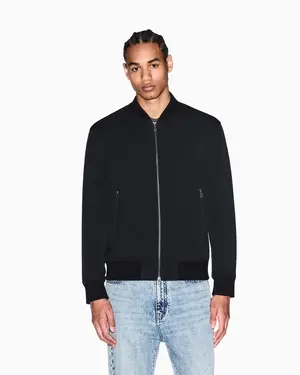 Armani Exchange Minimal Bomber Jacket With Zip