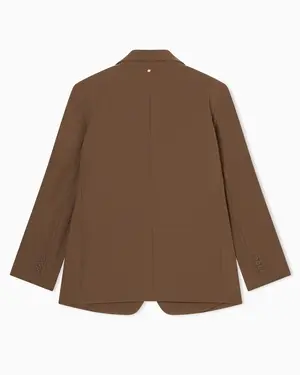 Armani Exchange Single-breasted Oversized Jacket With Pocket Square