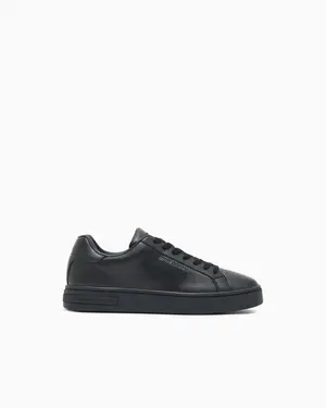 Armani Exchange Sneakers Split Leather With Cotton Lining - Black