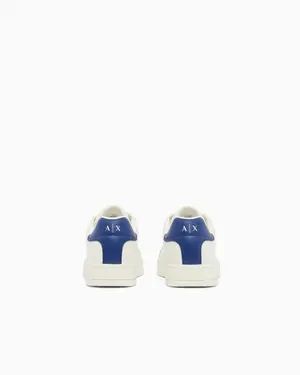 Armani Exchange Sneakers Split Leather With Cotton Lining - Two-tone