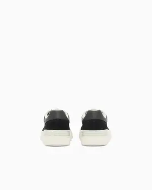 Armani Exchange Sneakers With Suede Inserts - Black