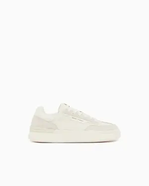 Armani Exchange Sneakers With Suede Inserts - White