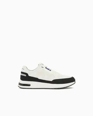 Armani Exchange Sneakers In Ripstop With Micro Suede - Two-tone
