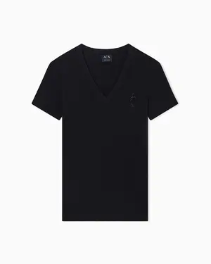Armani Exchange Regular Fit T-shirt In Cotton Jersey - Black