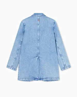 Armani Exchange Oversized Rigid Cotton-lyocell Denim Jacket