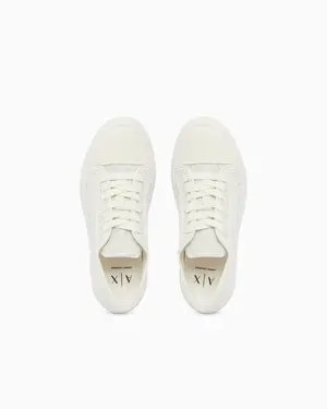 Armani Exchange Sneakers Jacquard Canvas - White