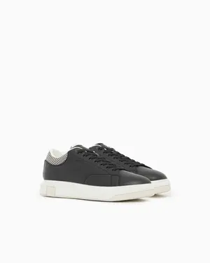 Armani Exchange Sneakers With An All-over Print - Black