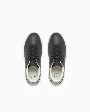 Armani Exchange Sneakers With An All-over Print - Black